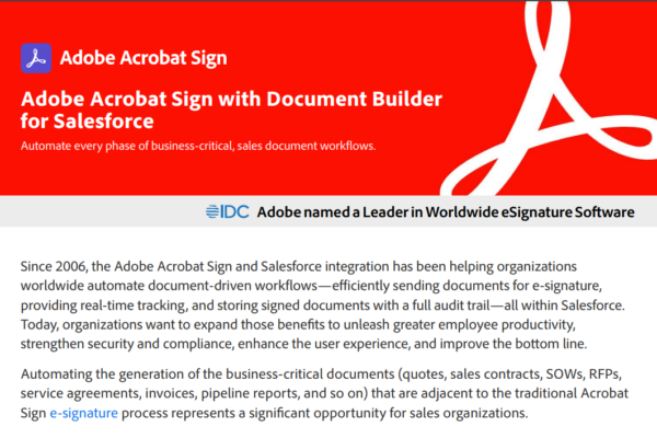 Adobe Acrobat Sign With Document Builder For Salesforce – IT-Informer